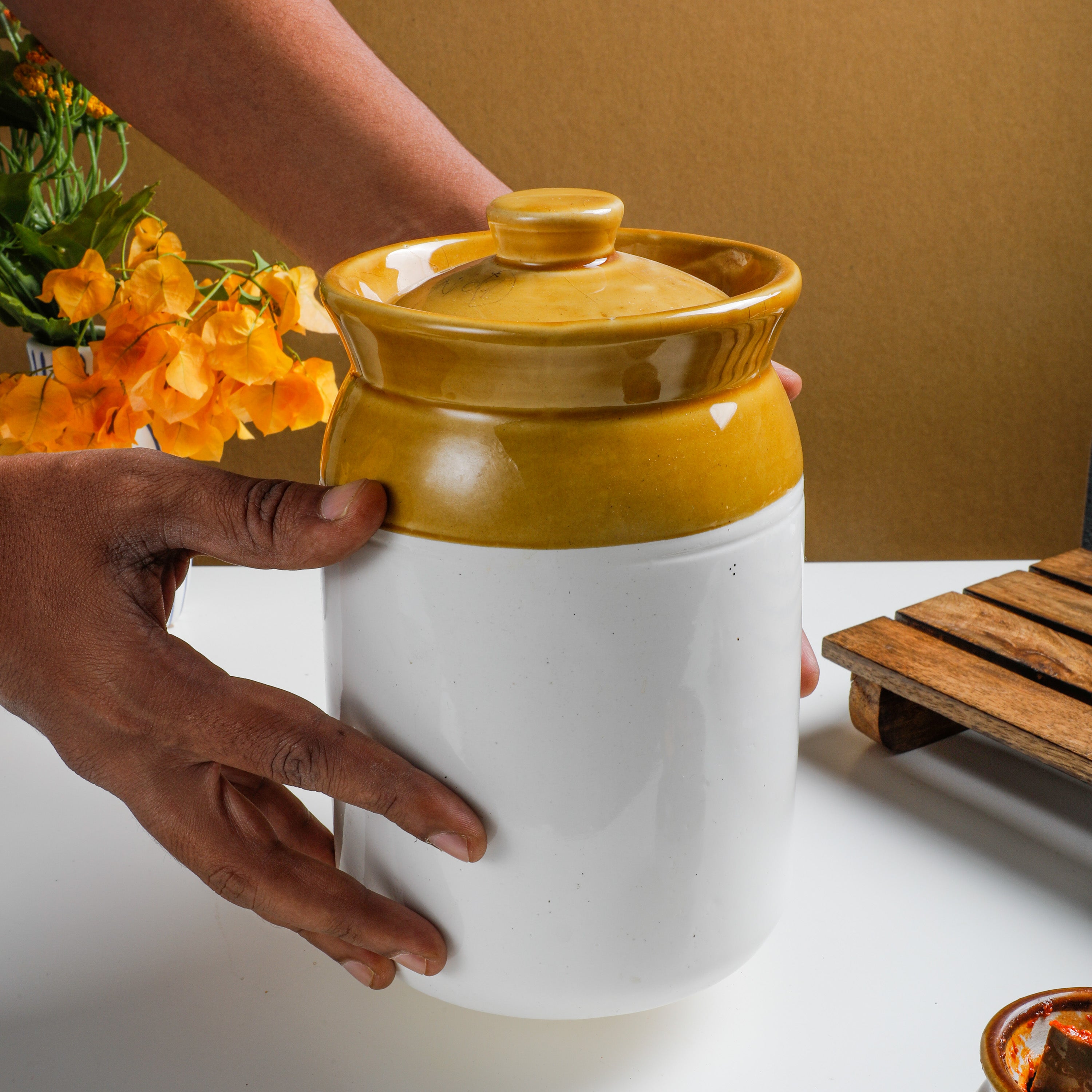 Shop Indian Ceramic Pickle Jar & Decorative Containers from Desifavors