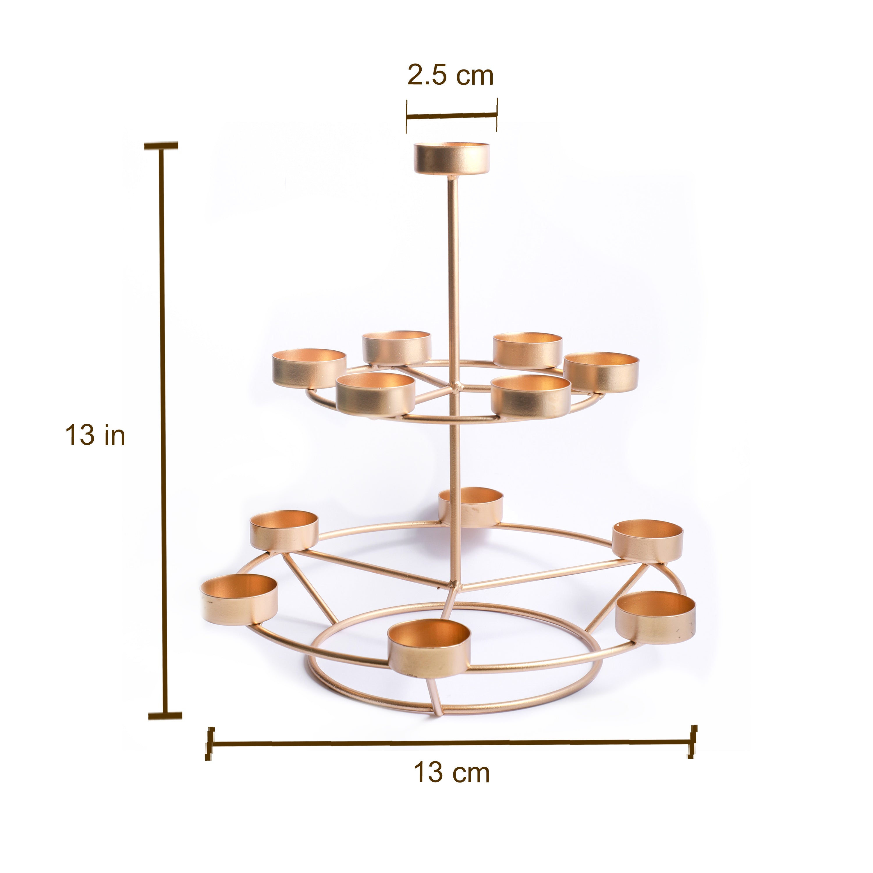 Buy 3 Step Diwali Diyas for Diwali Decoration | Brass Tealight Holder